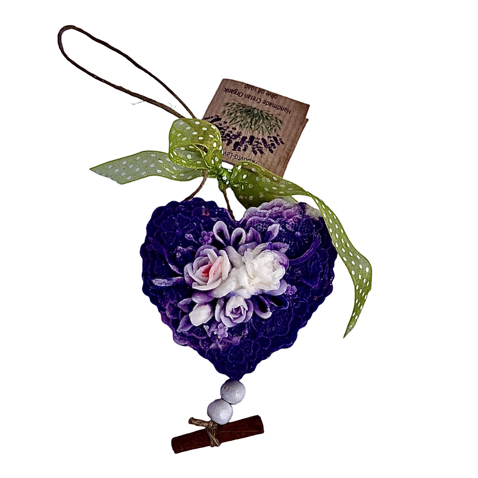 Hanging handmade soap with organic olive oil - Lavender - Greek Natural ...